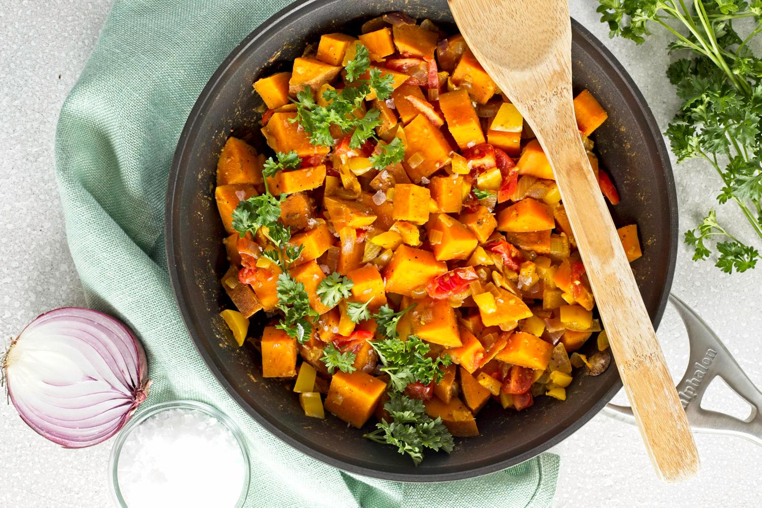 Sweet Potato & Turmeric Breakfast Hash - Wholly Plants